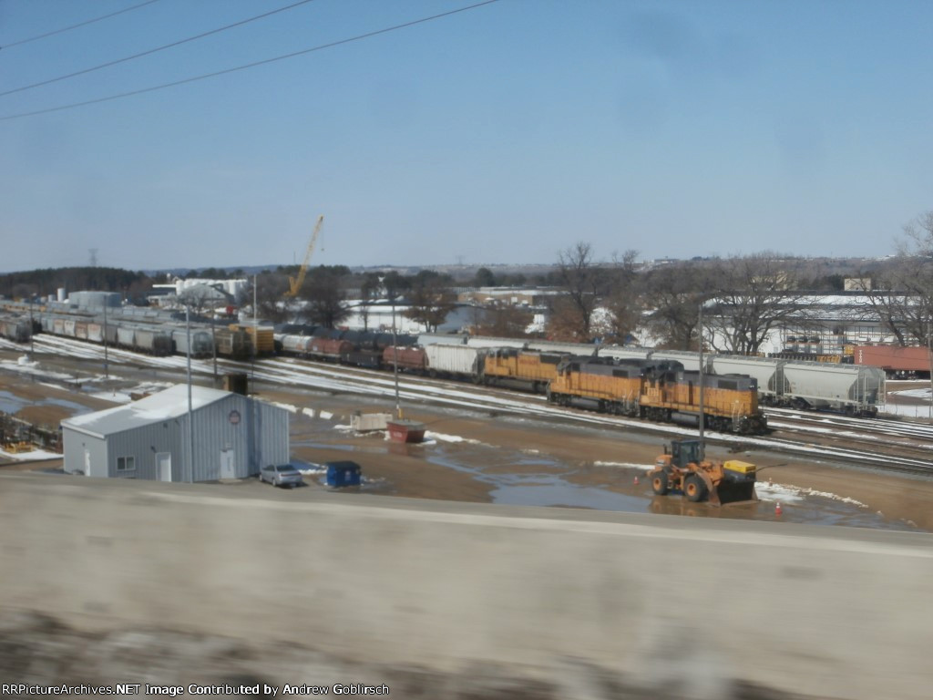 UP 837 with 4 other UP Diesels